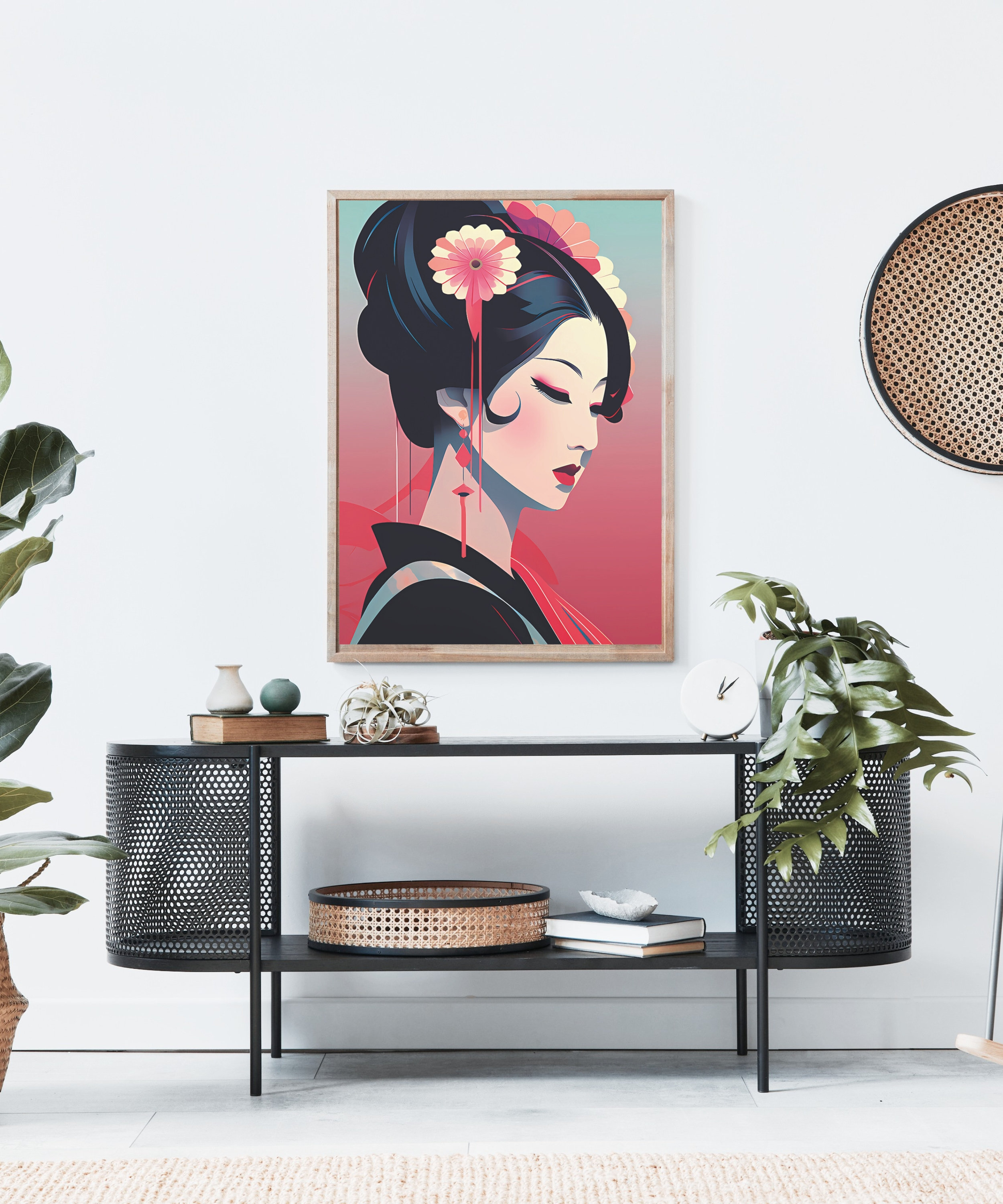 Asian Inspired Wall Decor Painting Print Digital Decor Printable ...