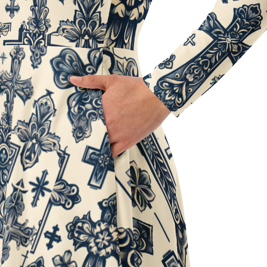 Midi Christian Dress Cross Skirt Stylish Jesus Dress Religious Apparel ...