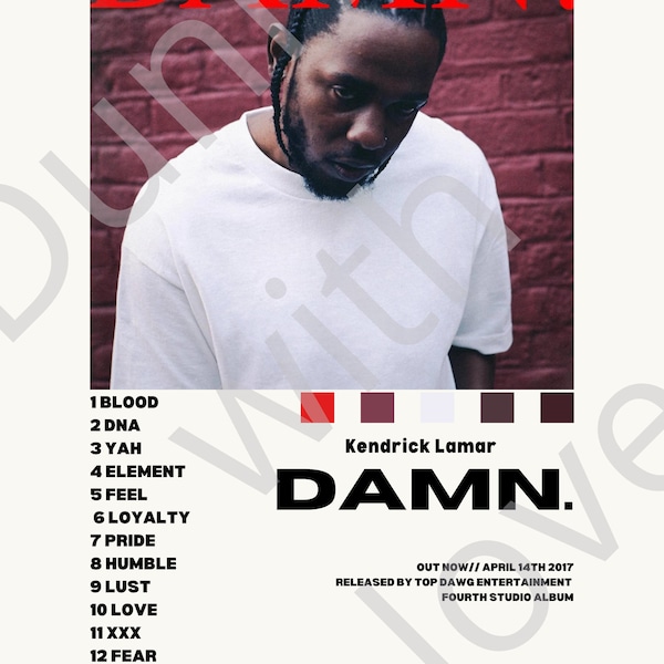 Kendrick Lamar Damn Poster - Etsy