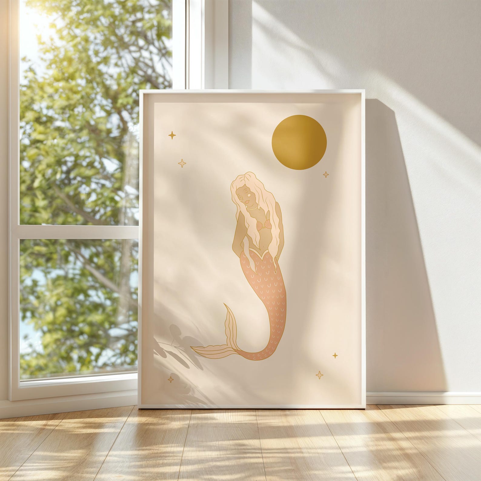 Boho Mermaid Print, Mermaid Wall Art Set of 3, Mermaid Art for Girls ...