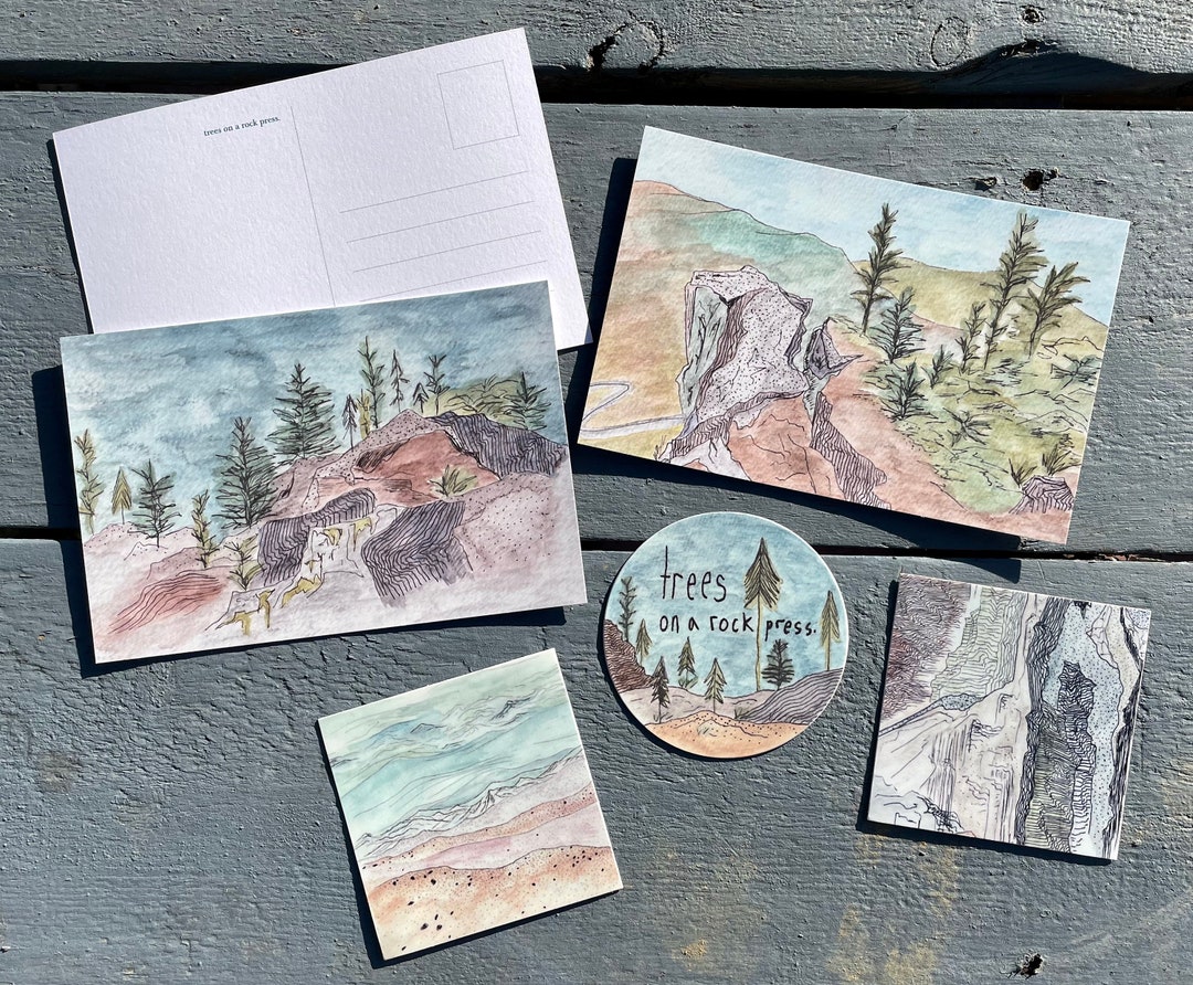 Stickers Postcards Pack - Etsy