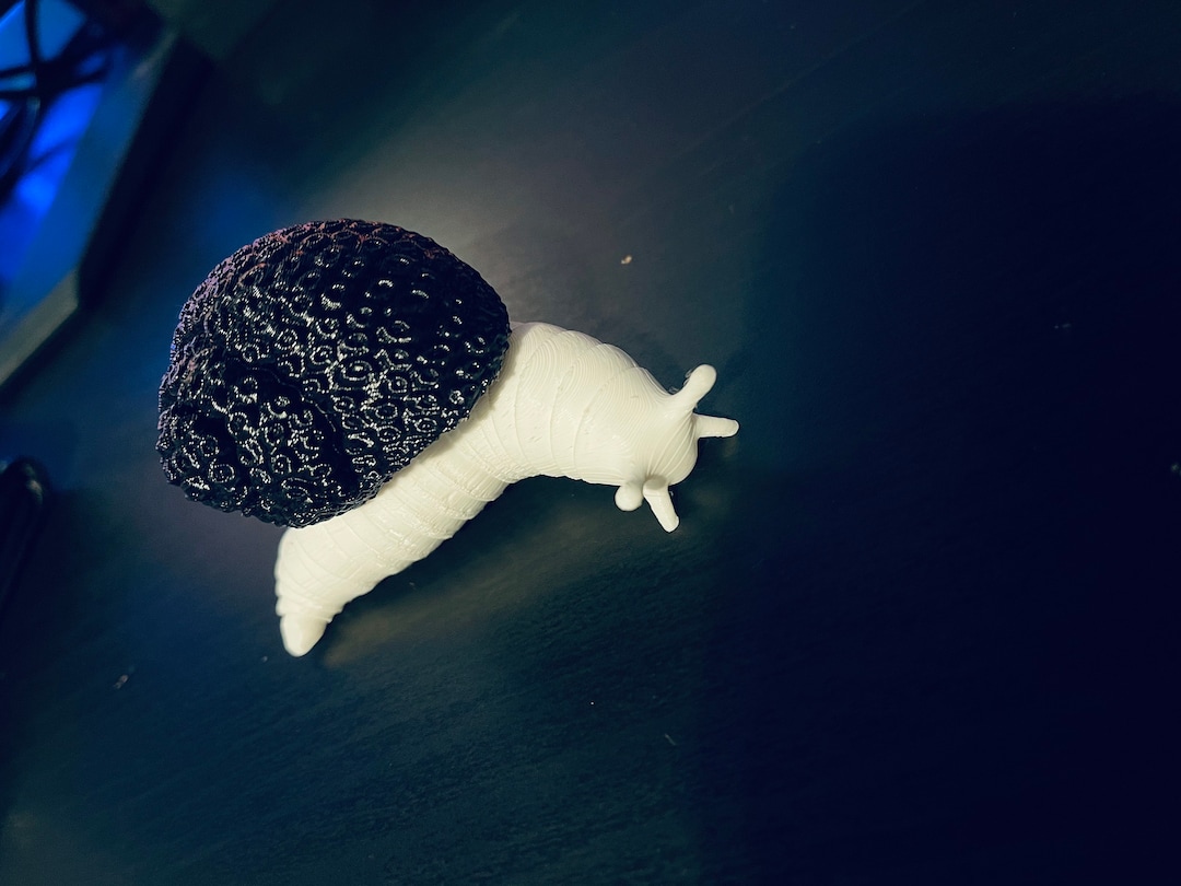 3D Printed Slinky Slug! Desk Accessory Articulated Slug - Custom Shell ...