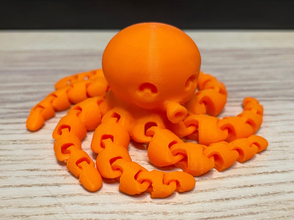 3D Printed Octopus Toy Desk Accessory Articulated Octopus | Etsy