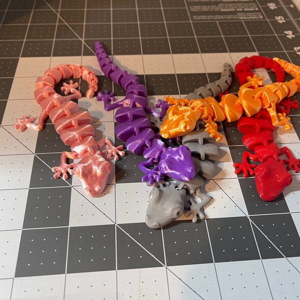 3d Printed Articulated Lizard - Etsy