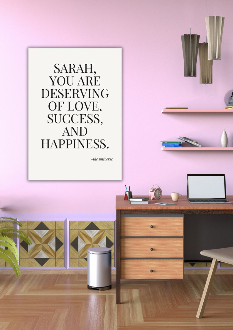 Personalized Positive Affirmation Poster: Custom Inspirational Gift ...