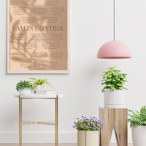 Empowering Printable Affirmation Poster – Daily 'in Control' Quotes for ...