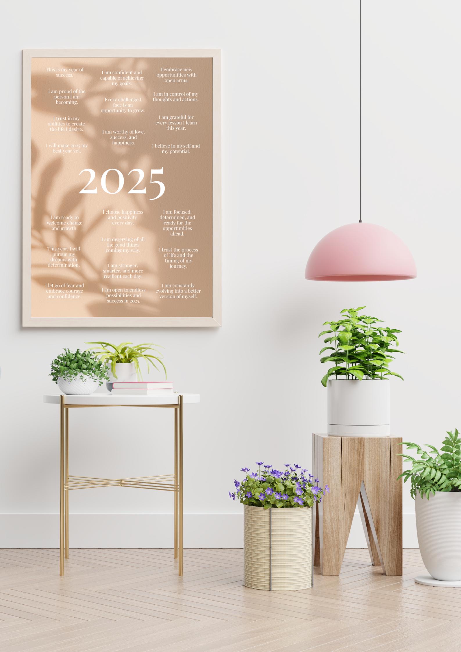 2025 Affirmation Printable Poster | Motivational Quotes for Success ...