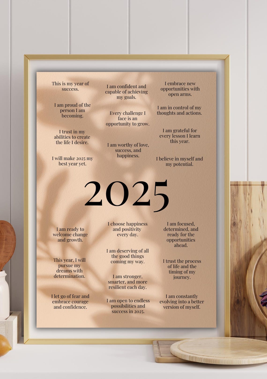 2025 Affirmation Printable Poster | Motivational Quotes for the New ...