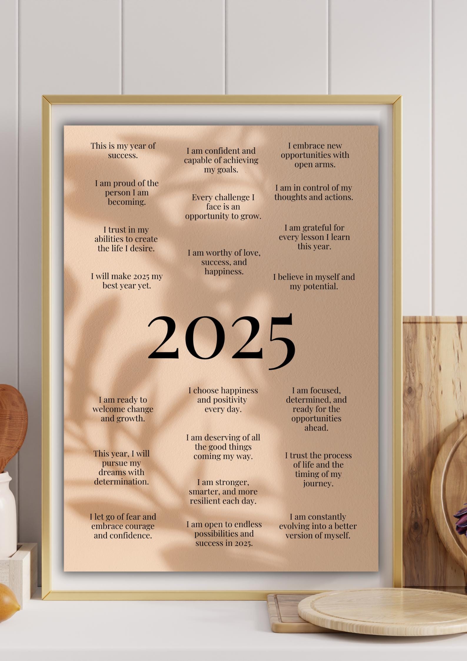 2025 Affirmation Printable Poster | Motivational Quotes for the New ...