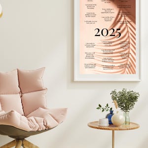 2025 Affirmation Printable Poster | Motivational New Year Quotes ...