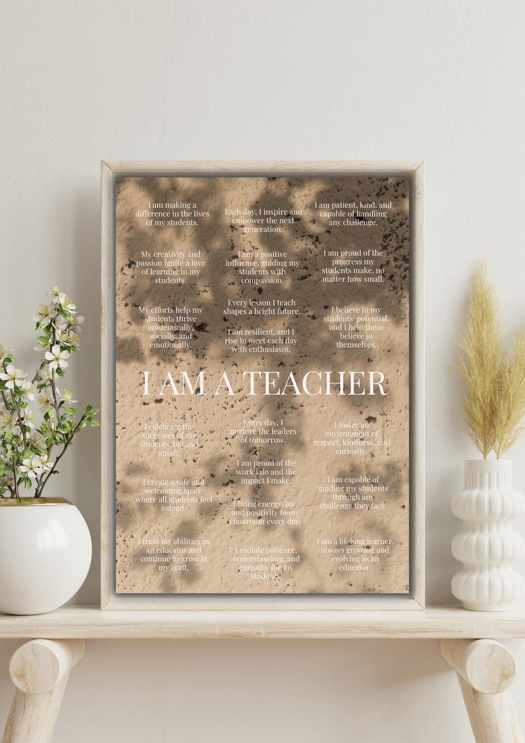 Teacher Affirmation Printable - Motivational Quotes Wall Art ...