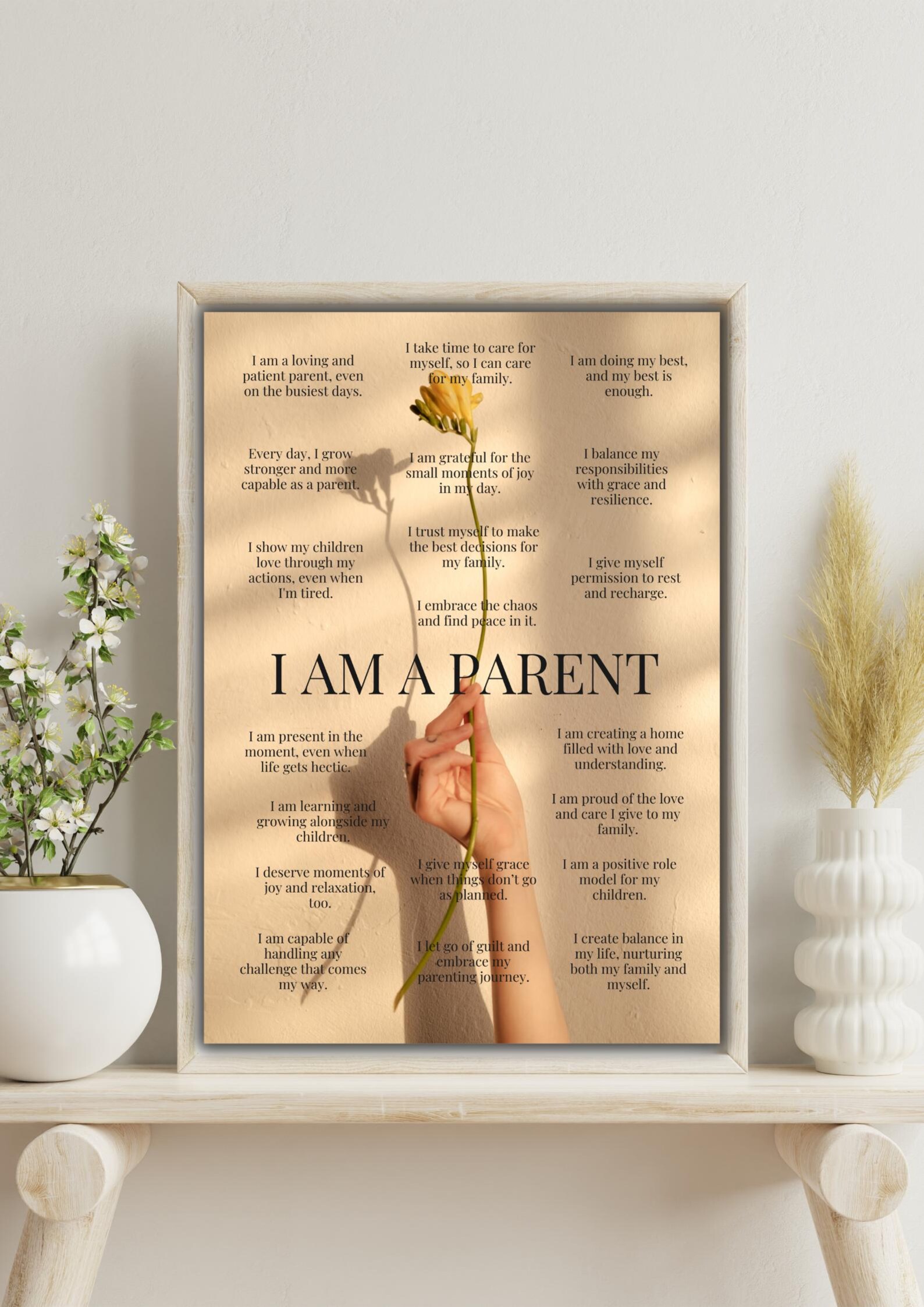 Empowering Printable Affirmation Poster for Parents - "i Am a Parent ...