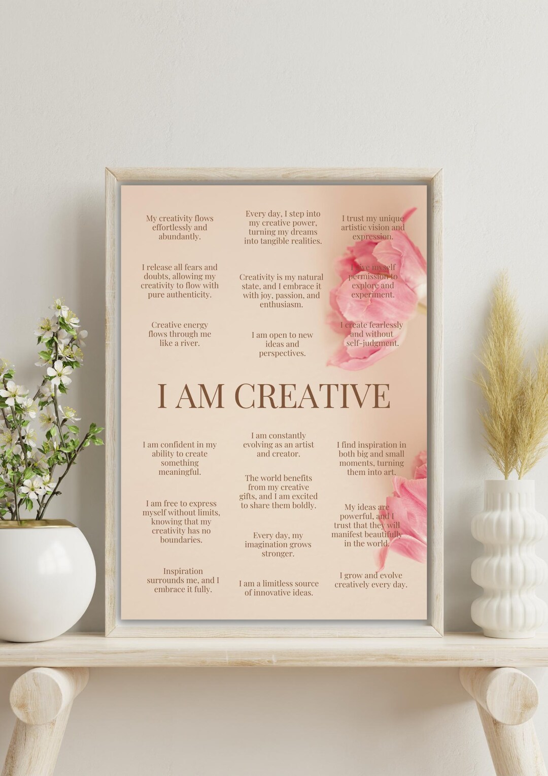 Manifest Ideas & Creativity Printable | Motivational Affirmation Poster ...