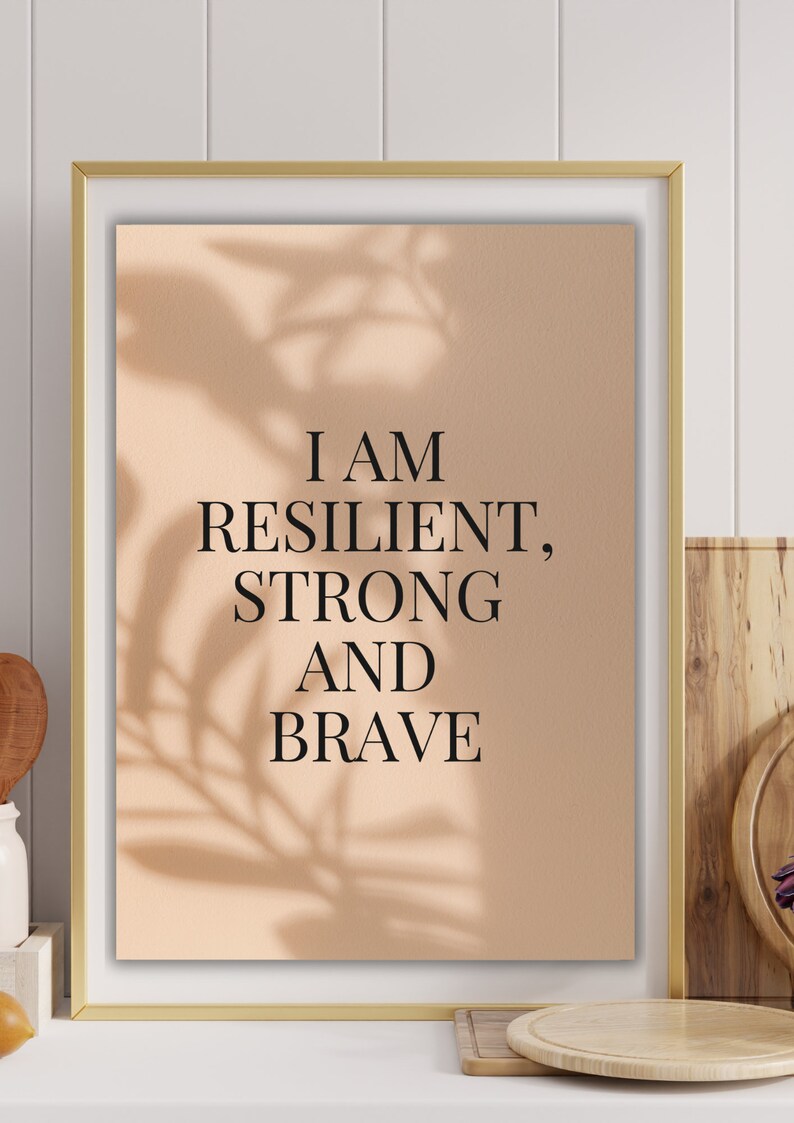Empower Your Day: Printable Poster With 'I Am Resilient, Strong, and ...