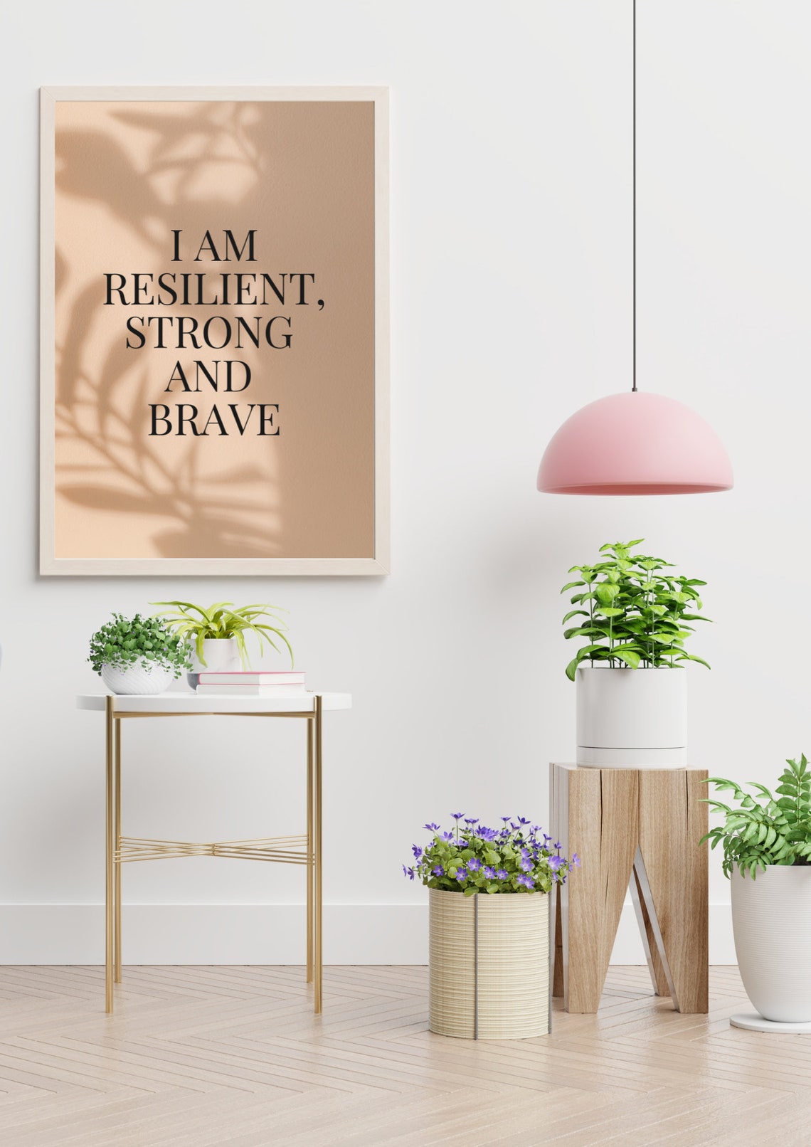 Empower Your Day: Printable Poster With 'I Am Resilient, Strong, and ...