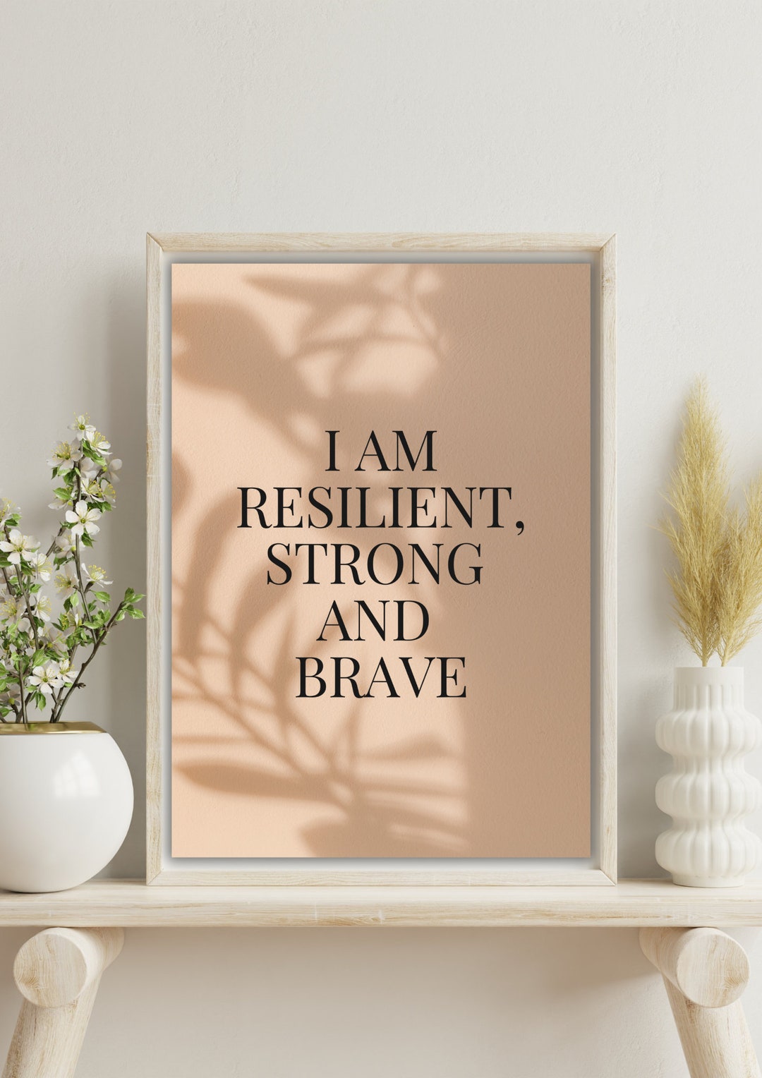 Empower Your Day: Printable Poster With 'I Am Resilient, Strong, and ...