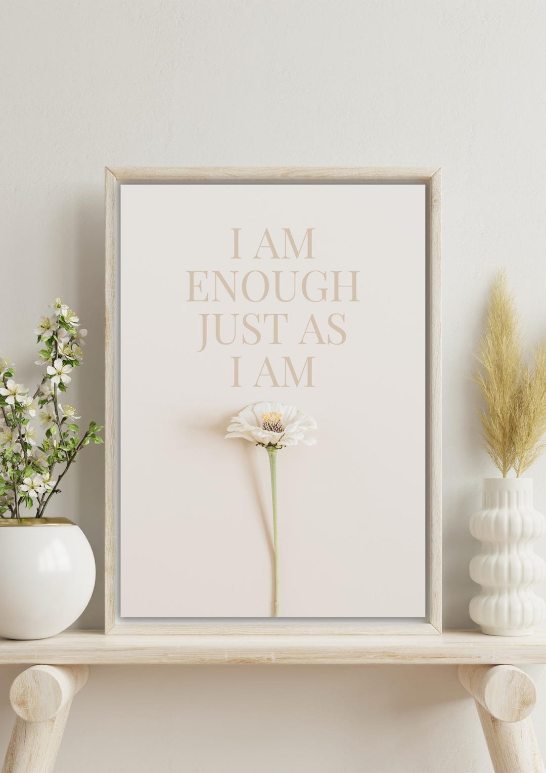 Printable 'I Am Enough Just as I Am' Affirmation Poster | Self-love ...