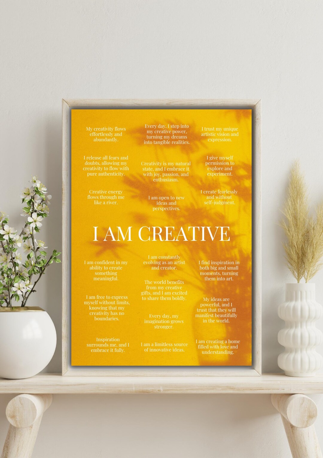 Creativity Affirmations Wall Art Printable | Motivational Art for ...