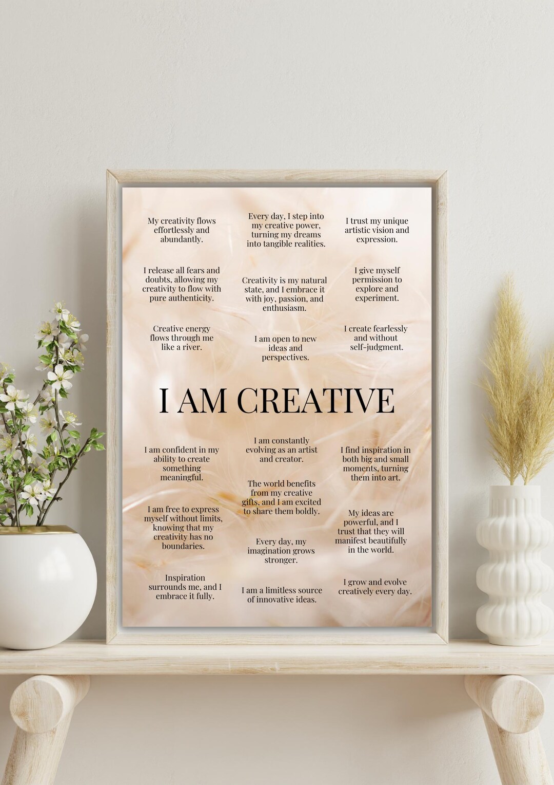 Printable Creativity Affirmation Poster | Unlock Artistic Potential ...