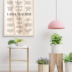 Teacher Affirmation Printable - Motivational Classroom Decor - Positive ...