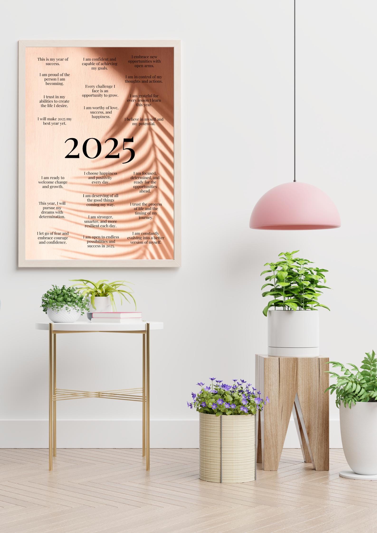 2025 Affirmation Printable Poster | Motivational New Year Quotes ...