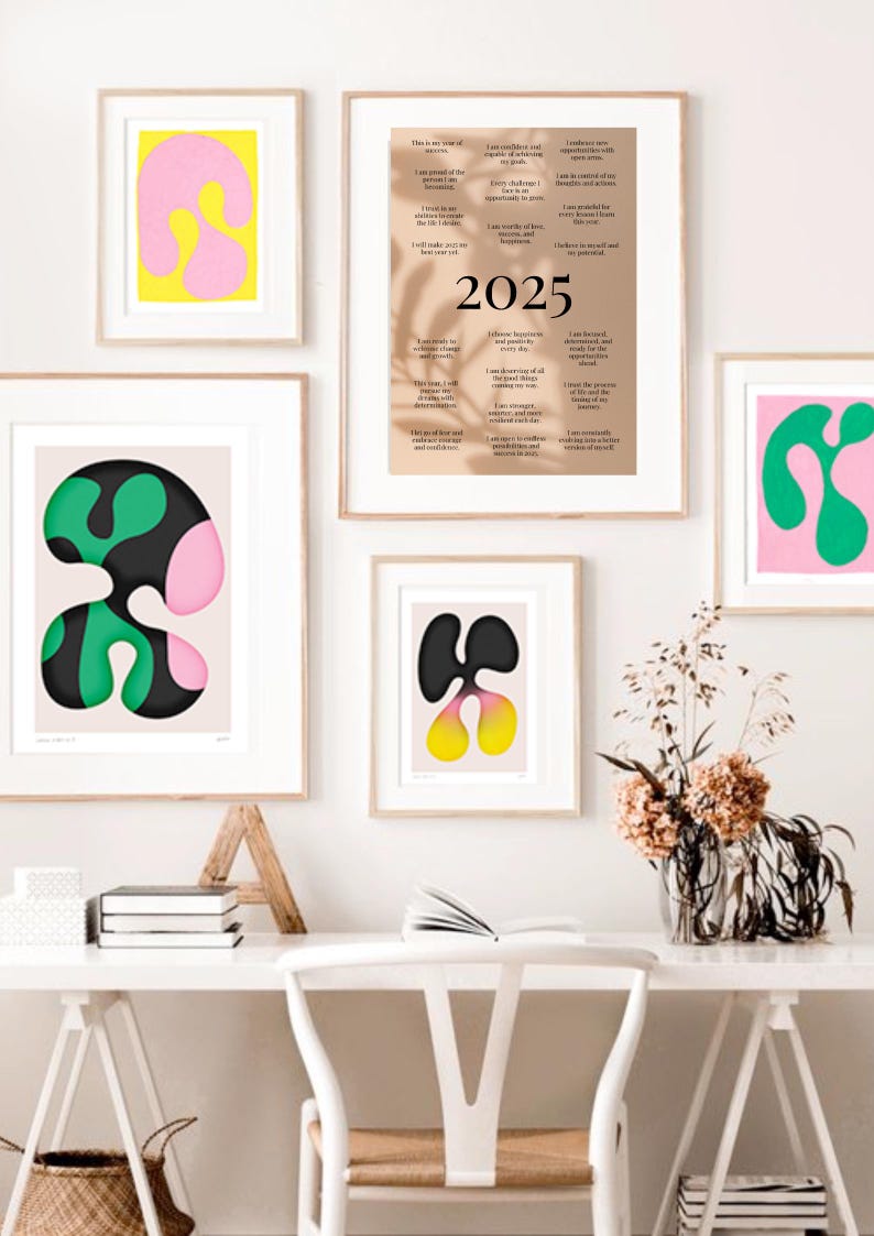 2025 Affirmation Printable Poster | Motivational Quotes for the New ...