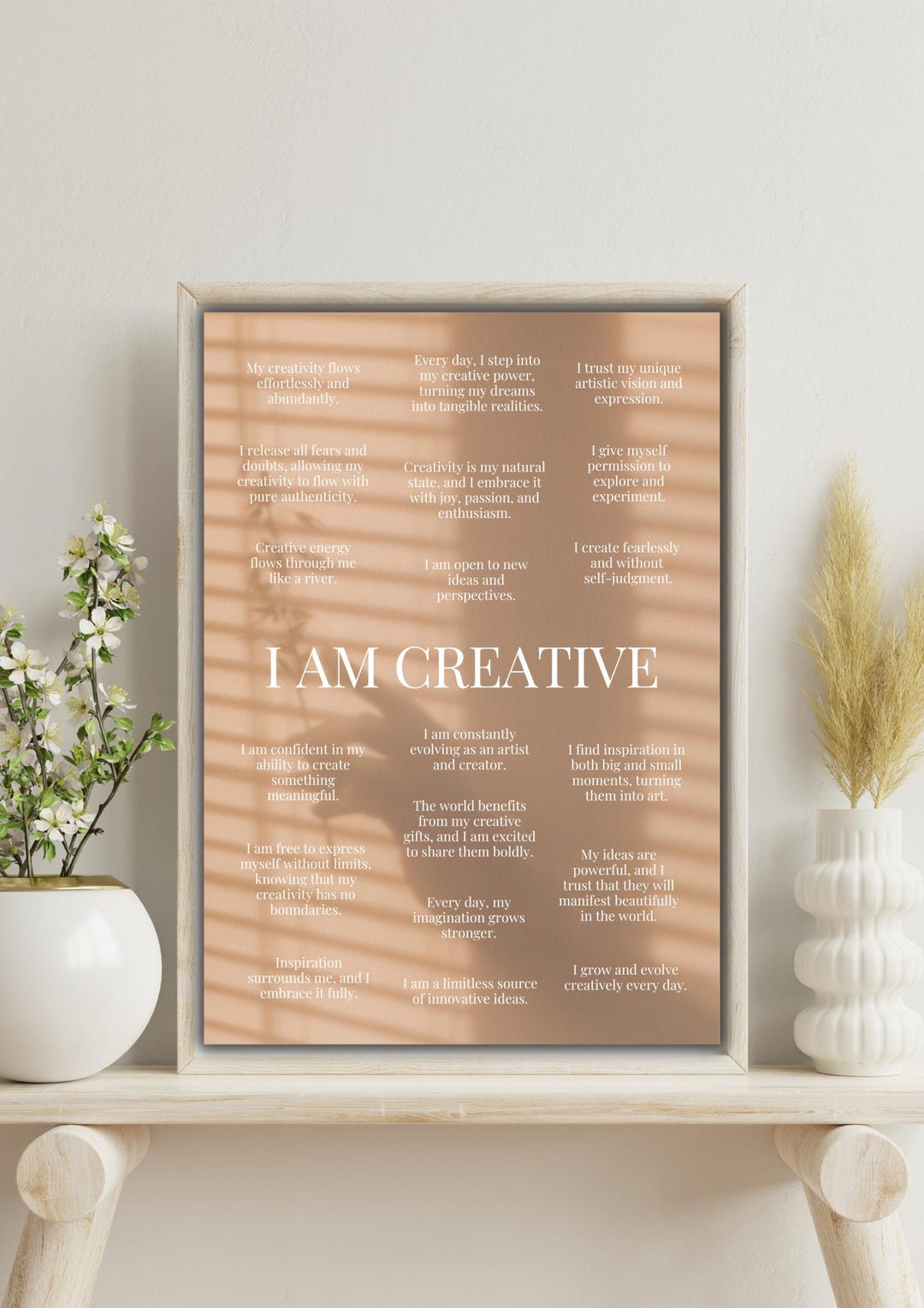 Creativity Affirmations Printable | Empowering Wall Art for Artists ...