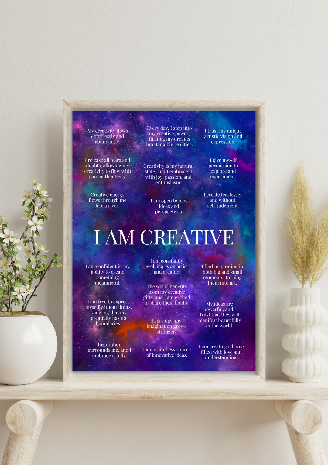 Printable Creativity Affirmation Poster | Manifest Your Artistic ...