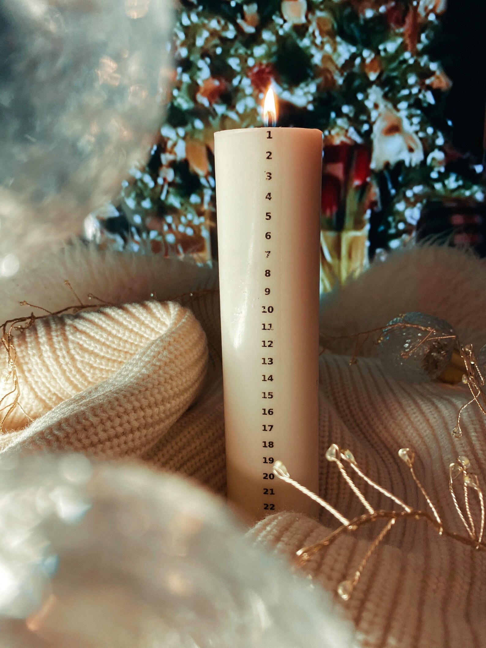 CALENDAR Candle, DANISH TRADITION, Handmade Candle, Made in Denmark ...