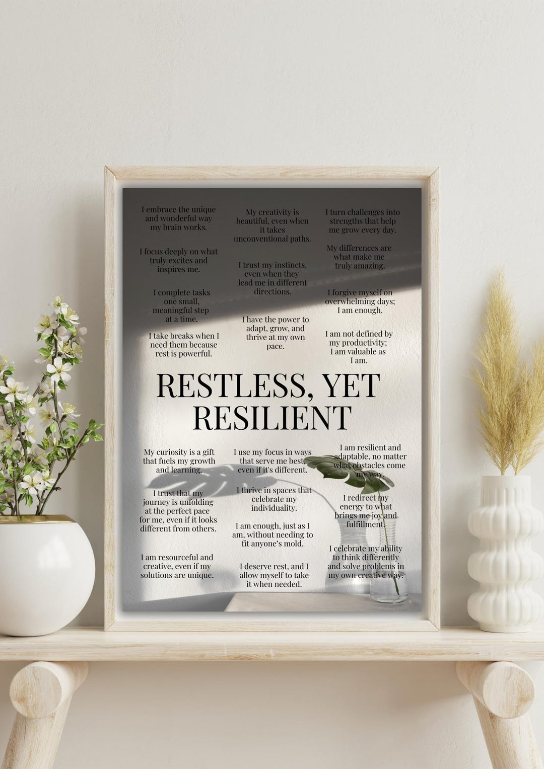 ADHD Affirmation Poster Printable | Positive Wall Art for ...