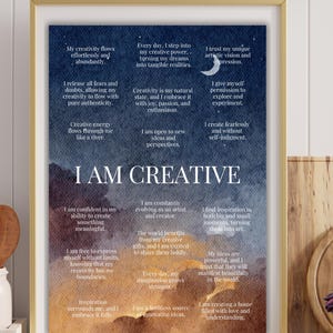 Printable Creativity Affirmation Poster | Inspire Innovation & Art ...