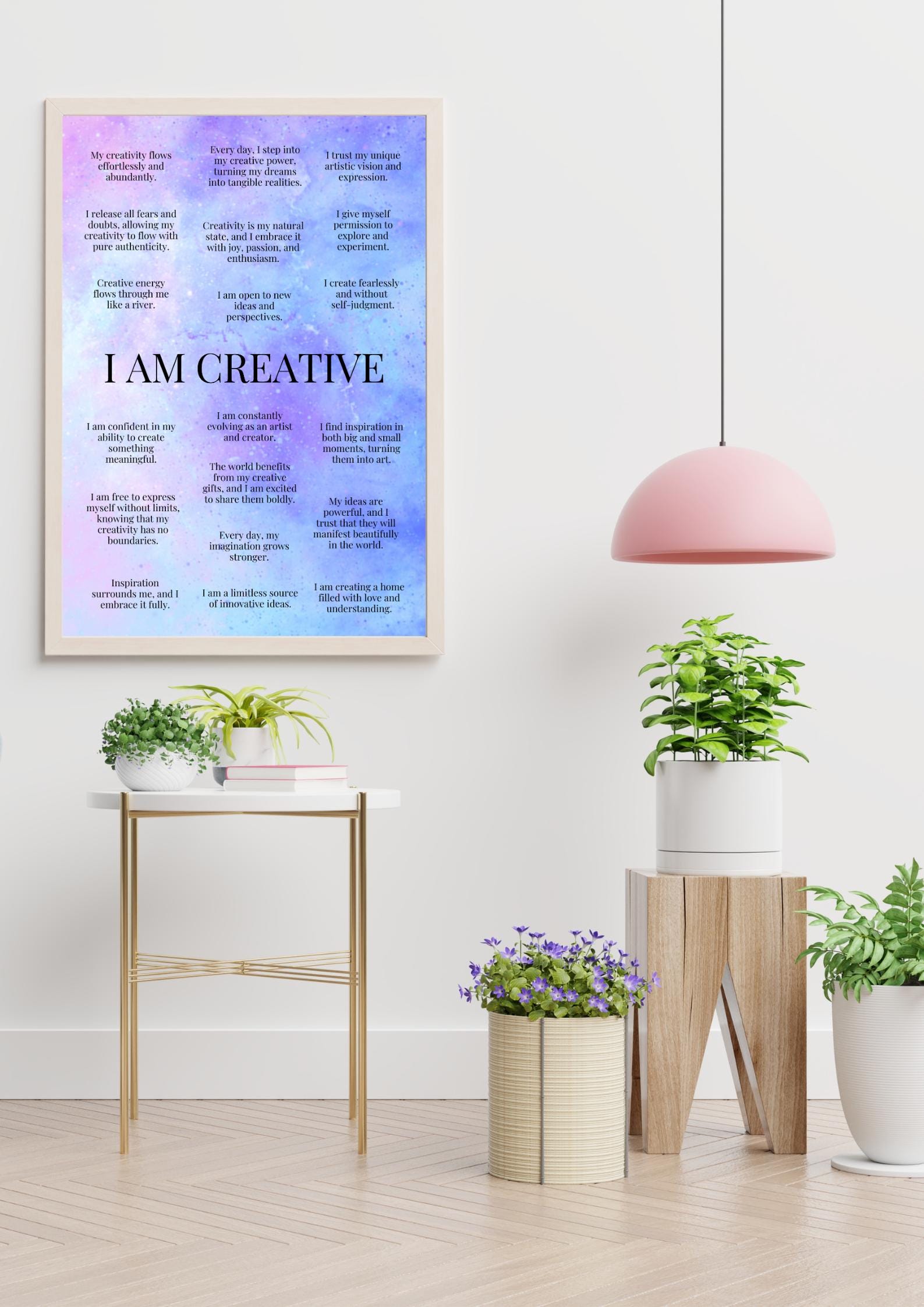 Printable Creativity Affirmation Poster | Elevate Your Ideas | Artistic ...