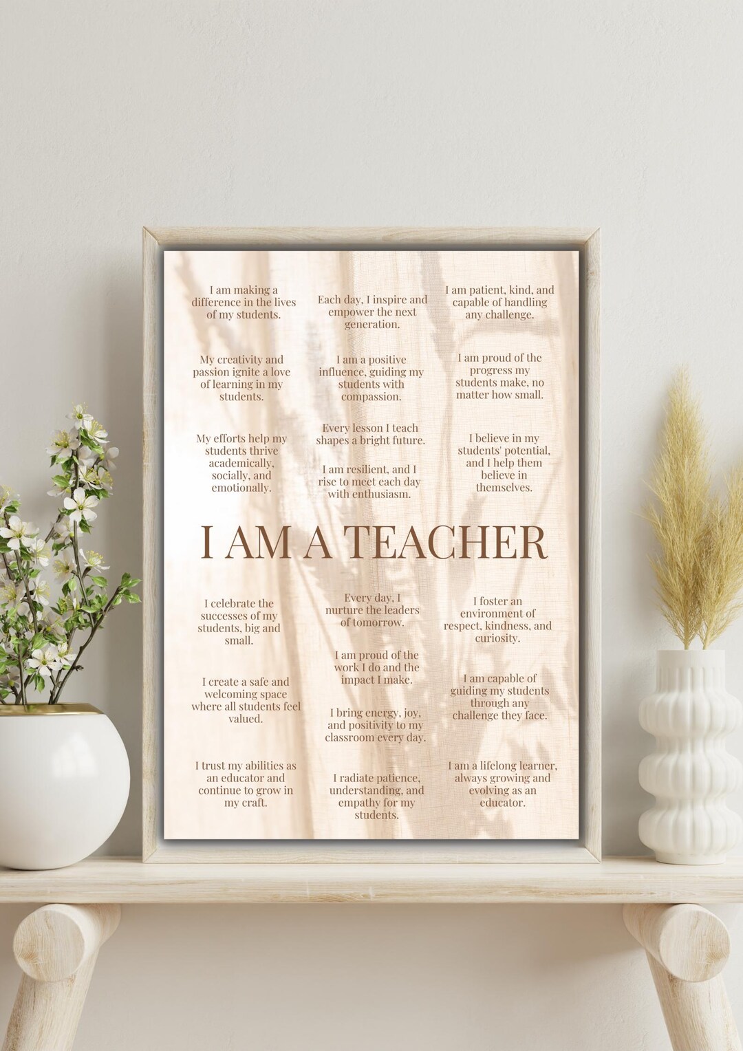 Teacher Affirmation Printable - Inspirational Classroom Decor ...