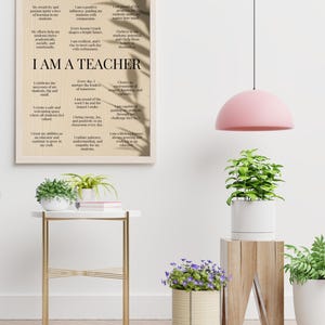 Teacher Affirmation Printable - Motivational Wall Art - Inspirational ...