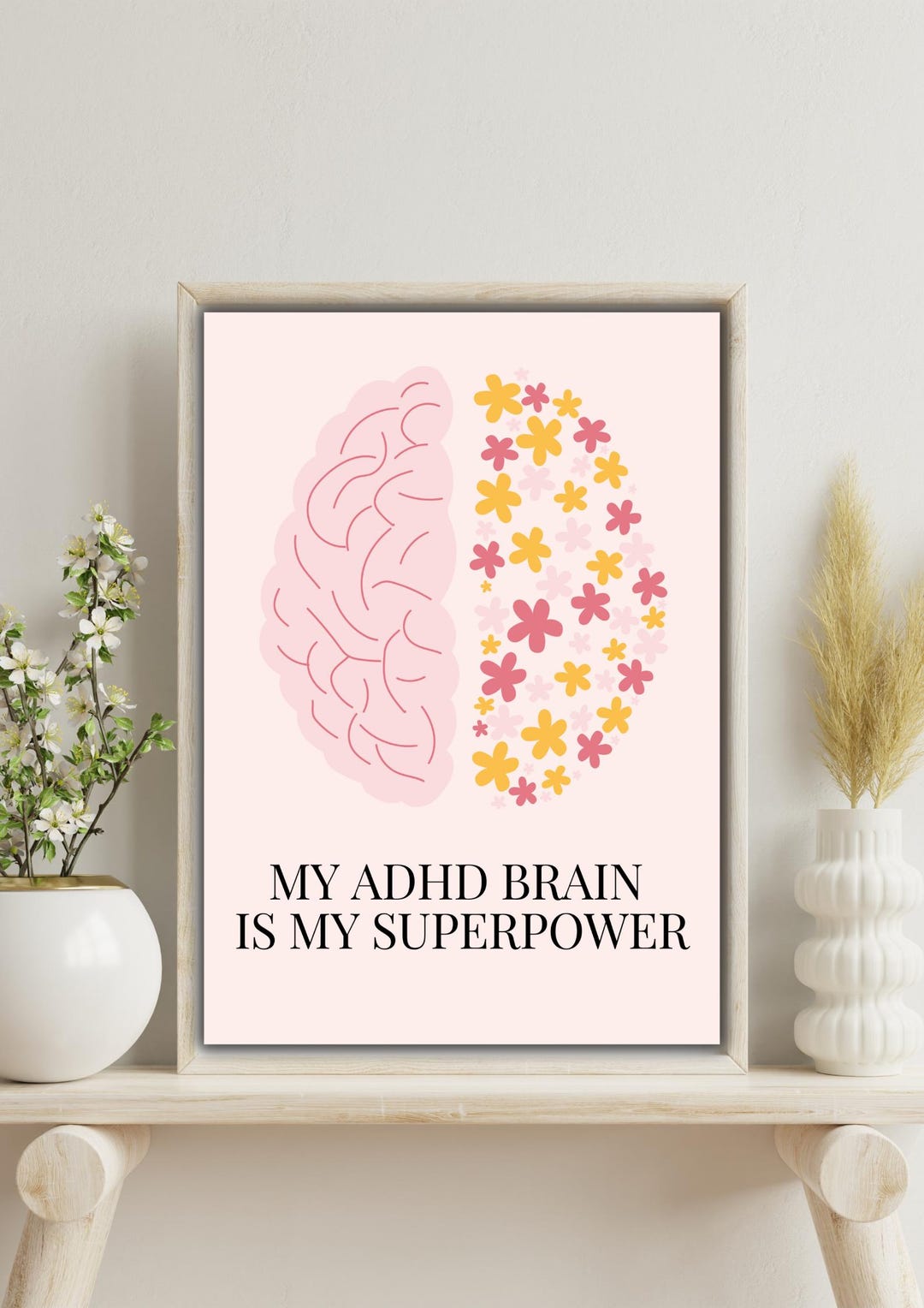 My ADHD Brain is a Superpower Printable Motivational ADHD Affirmation ...