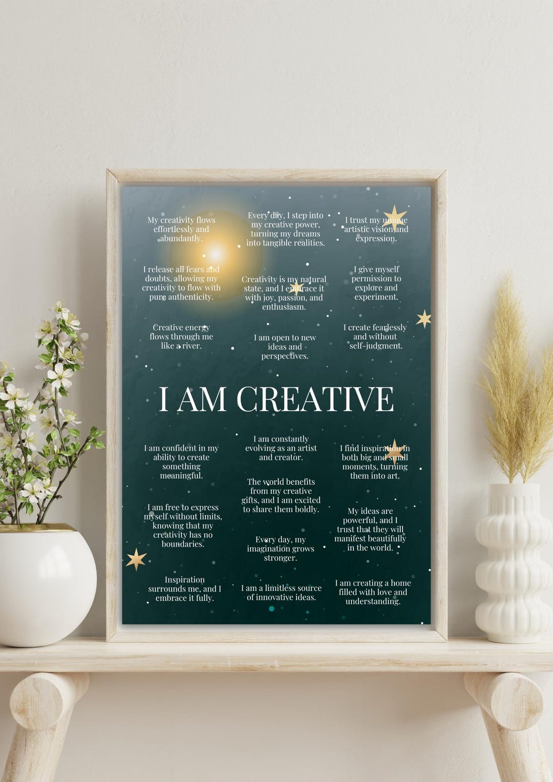 Printable Creativity Affirmation Poster | Artistic Inspiration ...