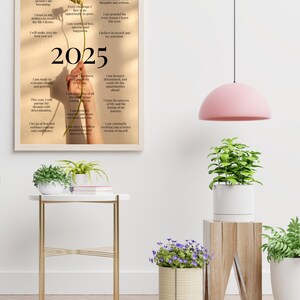 2025 Affirmation Printable Poster | Motivational New Year Quotes ...