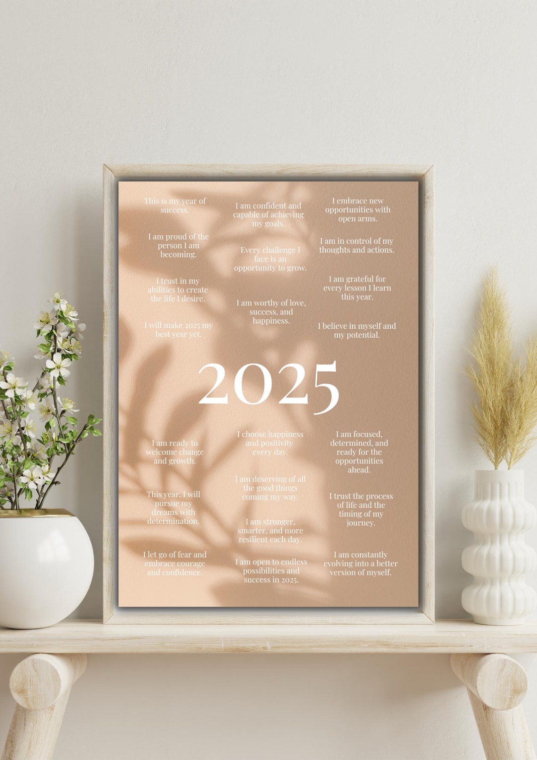 2025 Affirmation Printable Poster | Motivational Quotes for Success ...