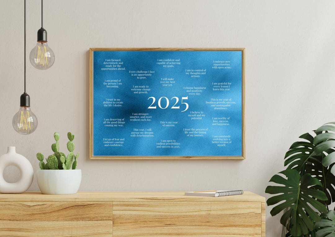 2025 Affirmation Poster Printable - Motivational Quotes for Home ...