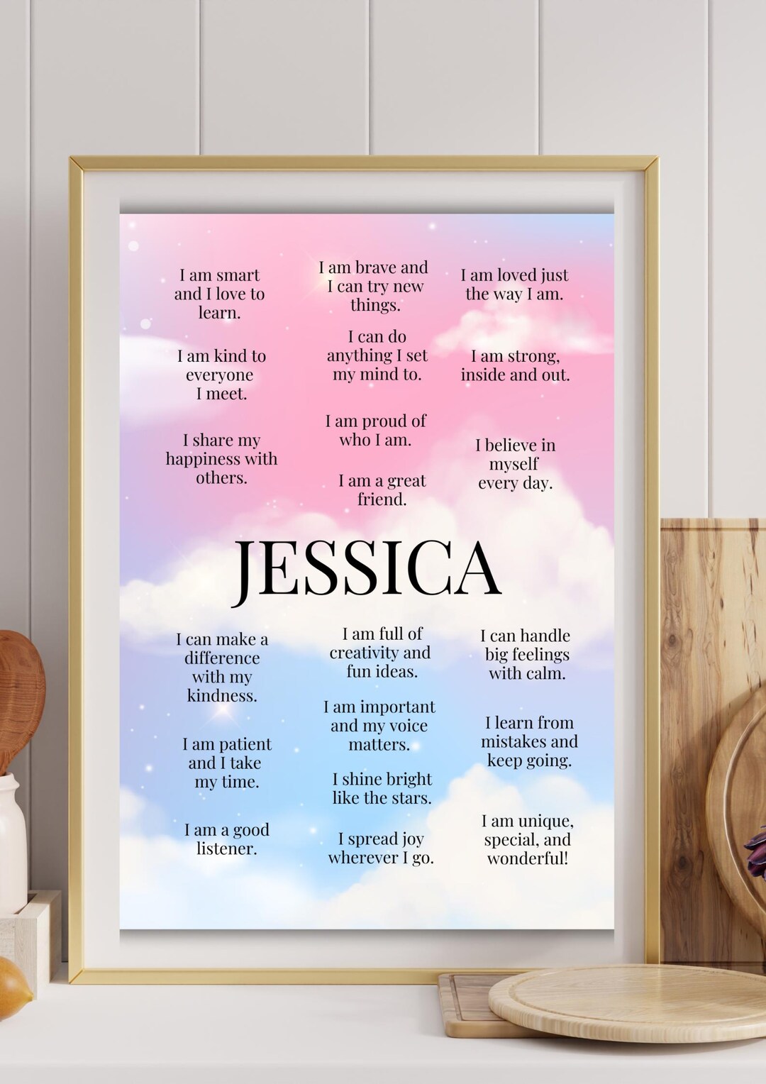 Empowering Affirmations for Girls (ages 3-5) Printable Motivational ...
