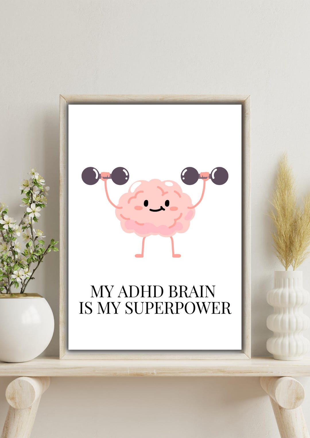 My ADHD Brain is a Superpower - Printable ADHD Affirmation Poster ...