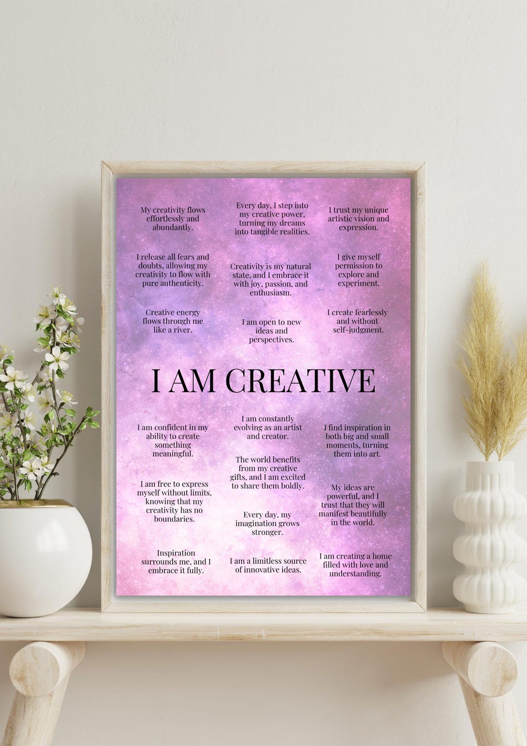 Printable Creativity Affirmation Poster | Inspire Innovation & Art ...