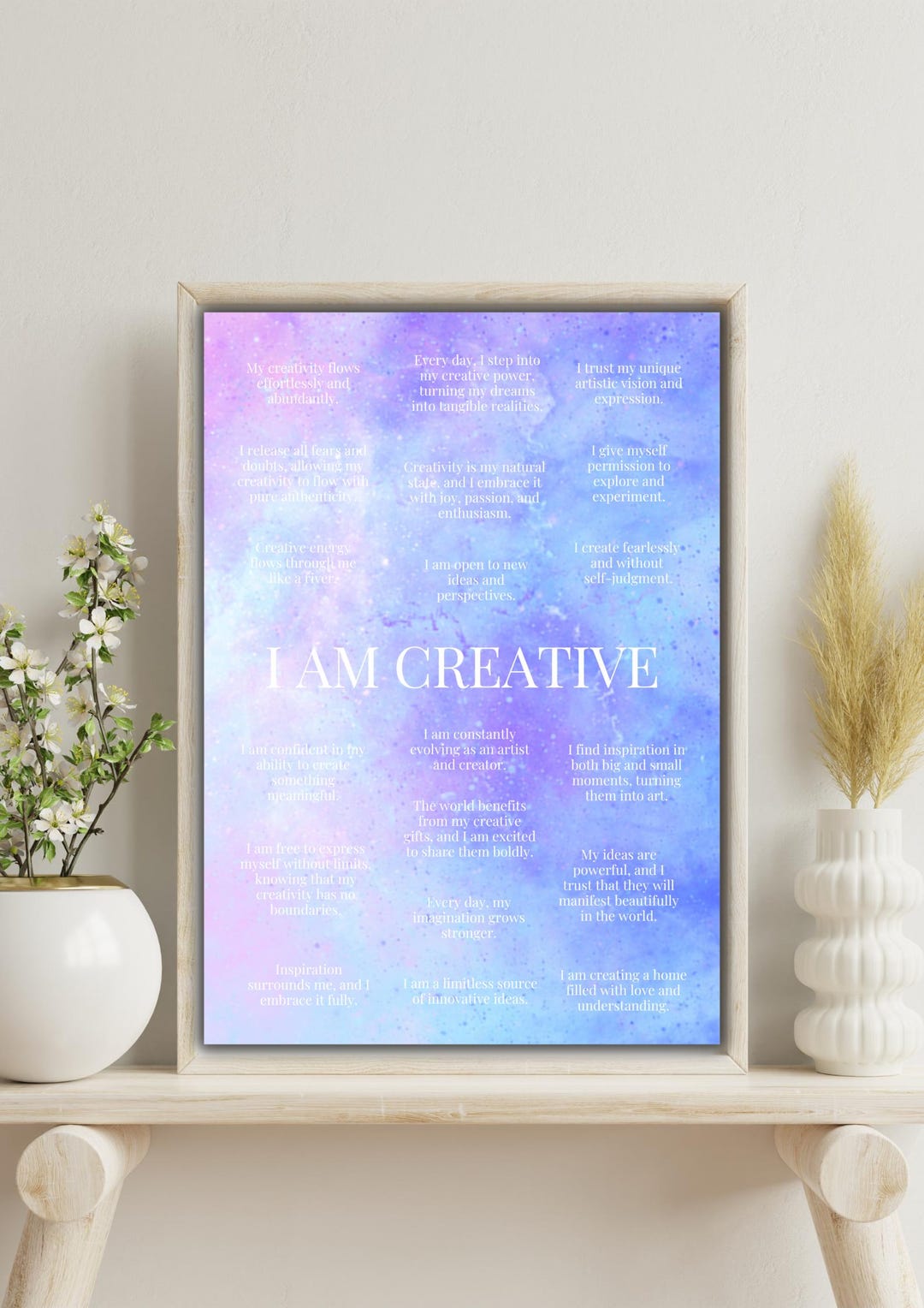 Printable Creativity Affirmation Poster | Unlock Your Genius | Artistic ...