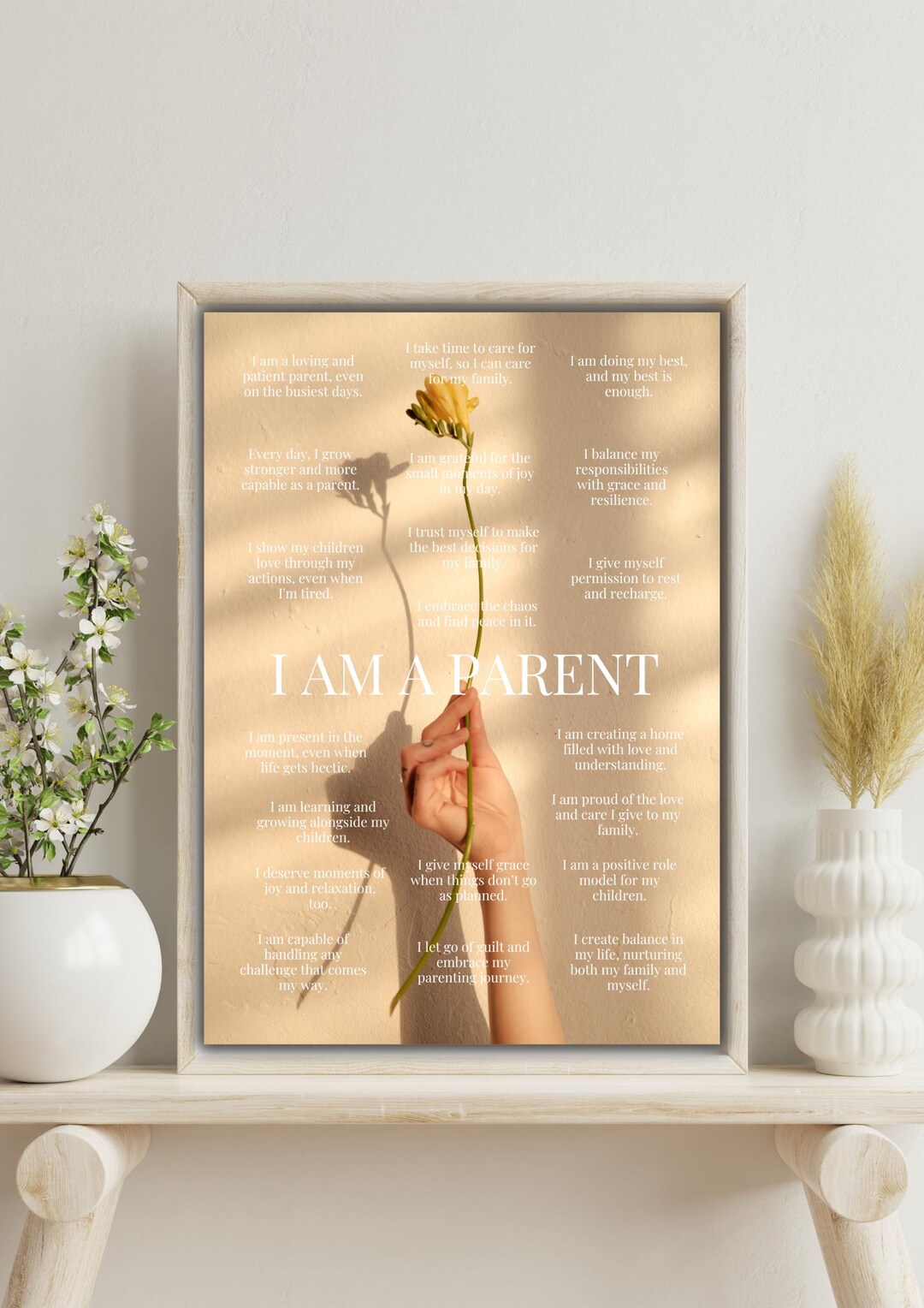 Printable Affirmation Poster for Parents - "i Am a Parent" | Positive ...