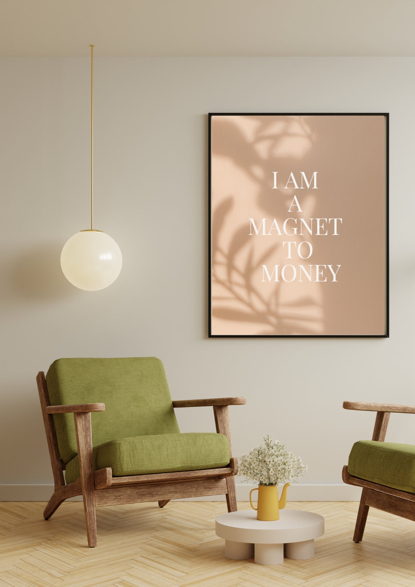 Attract Wealth: Printable Manifesting Poster With 'I Am a Magnet to ...