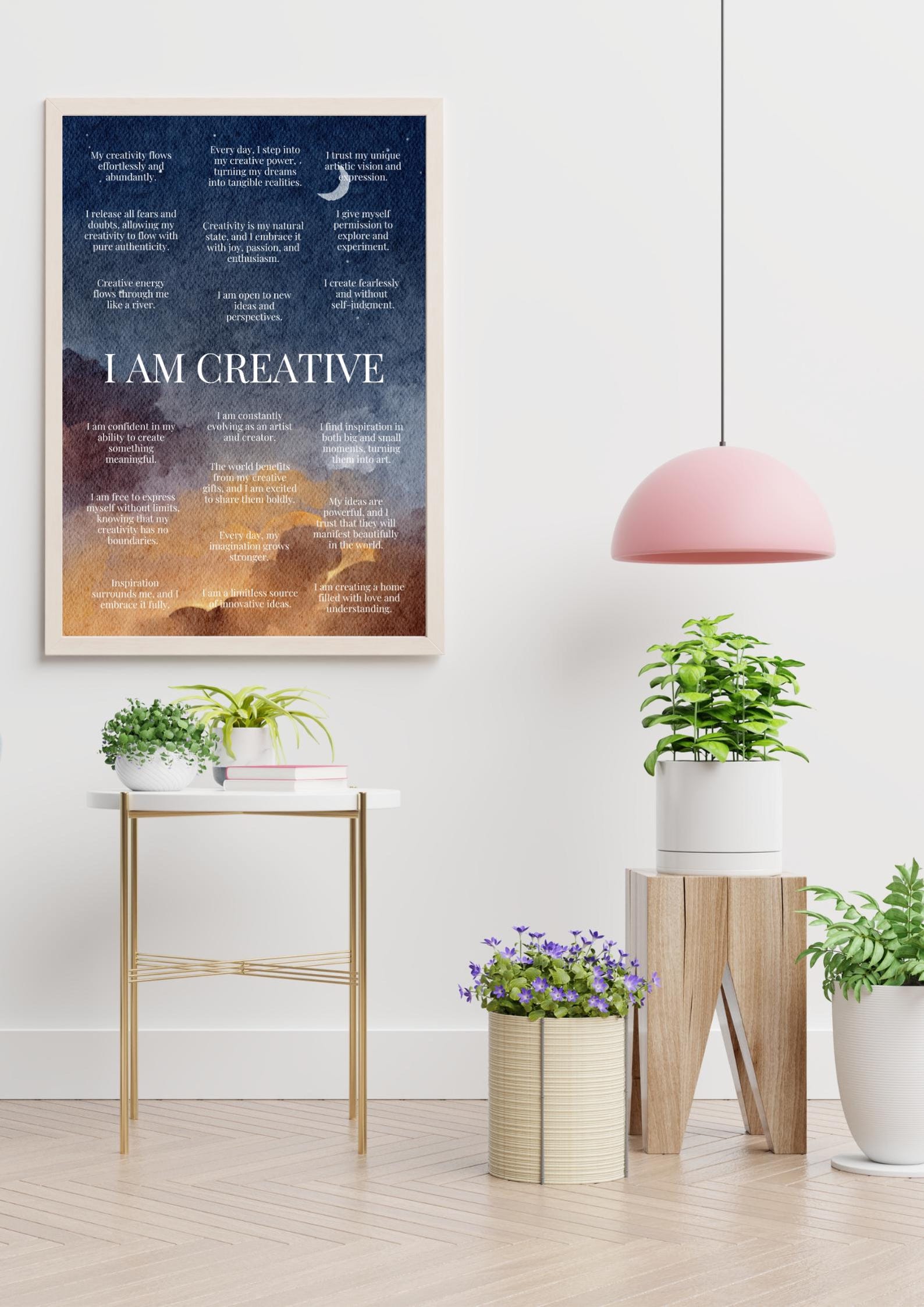Printable Creativity Affirmation Poster | Inspire Innovation & Art ...