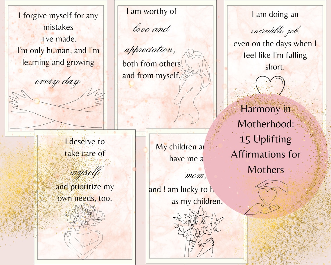 Empower Mom: 15 Uplifting Affirmation Cards for Mothers - Boost ...