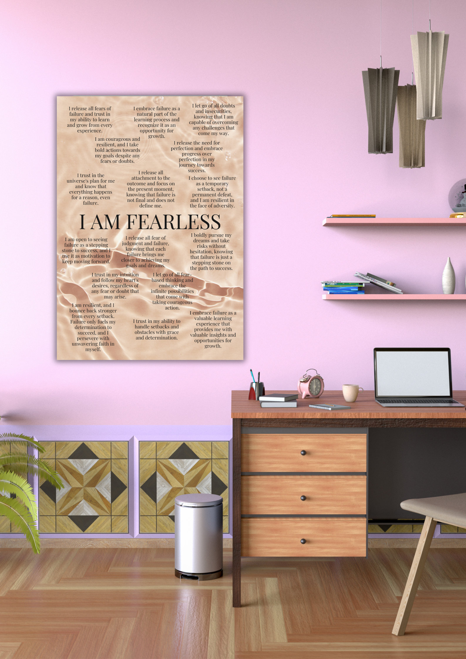 Fearless Affirmations: Printable Poster Inspiring Courage and ...