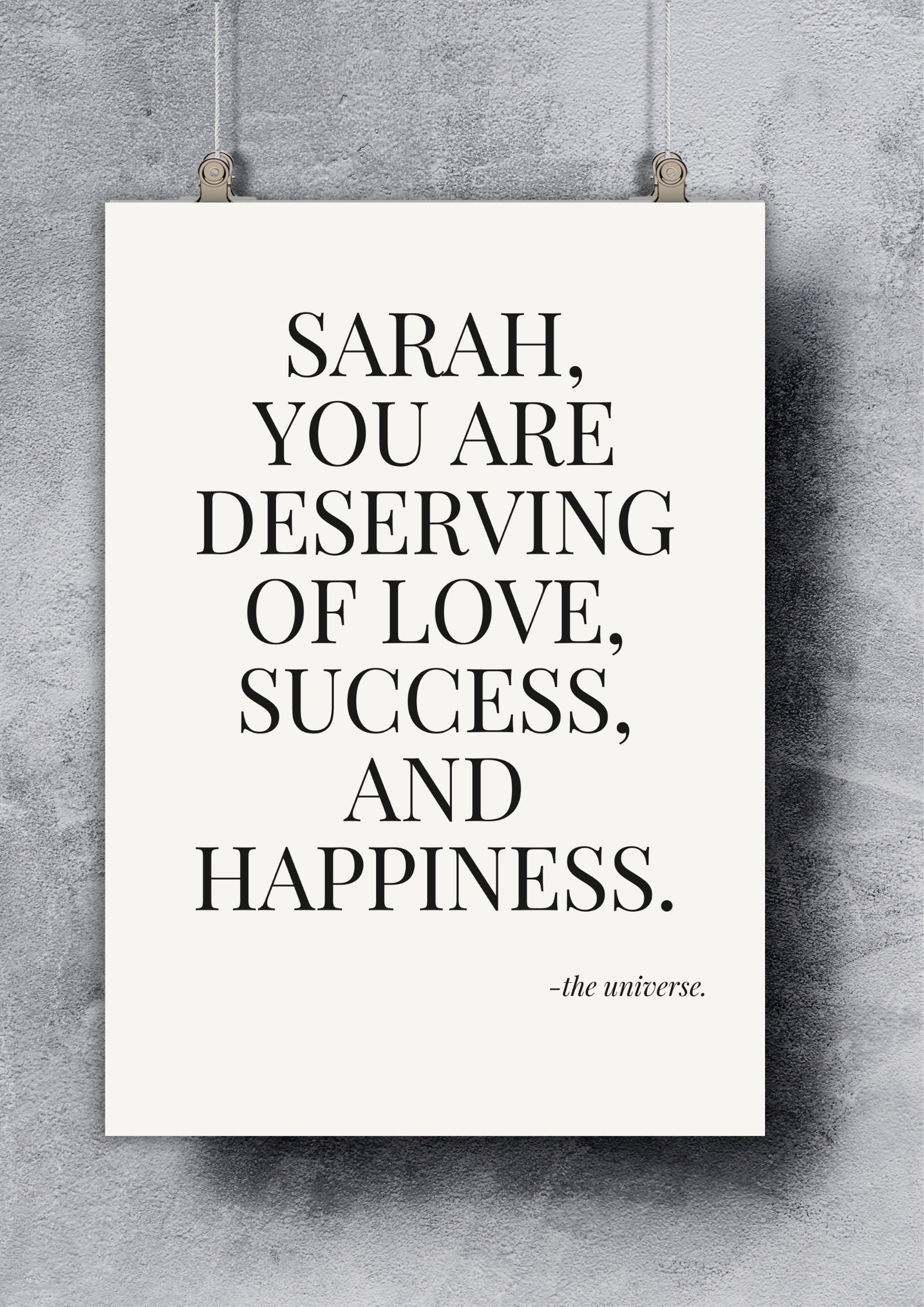 Personalized Positive Affirmation Poster: Custom Inspirational Gift ...