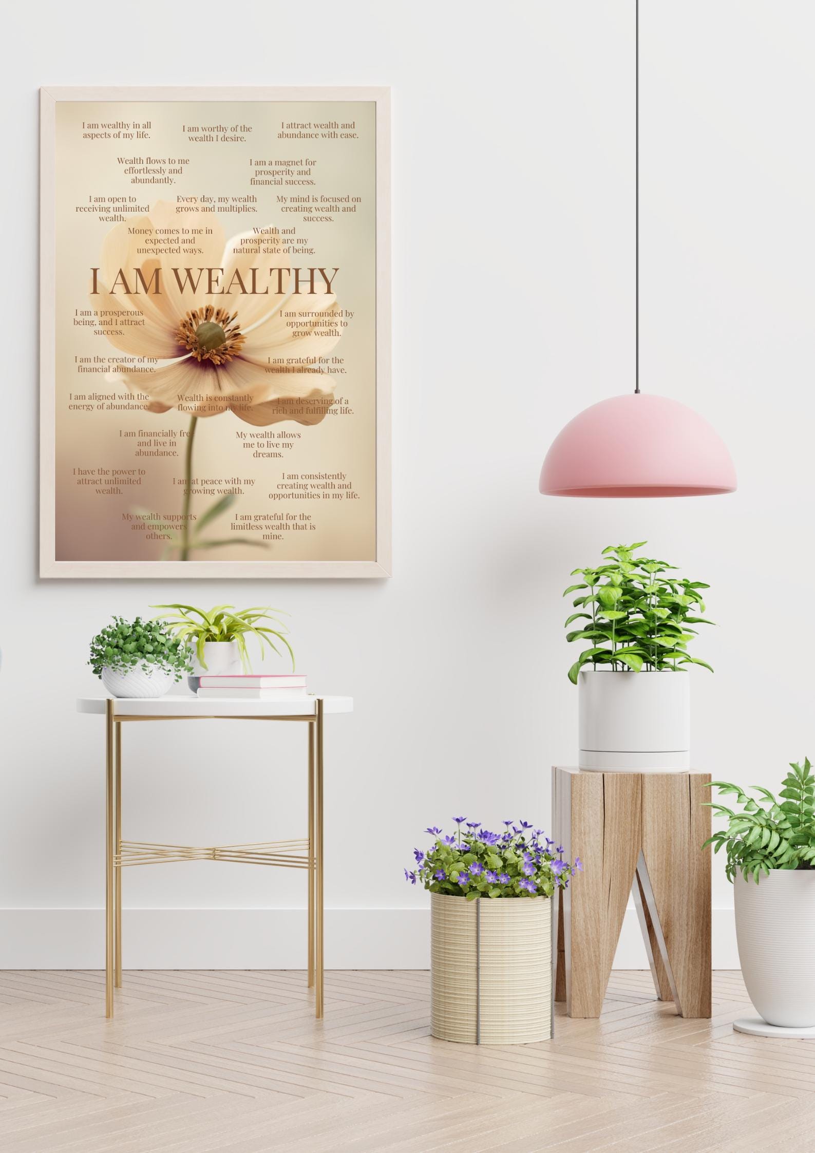 Manifest Wealth & Success: Printable Affirmations Poster for a ...